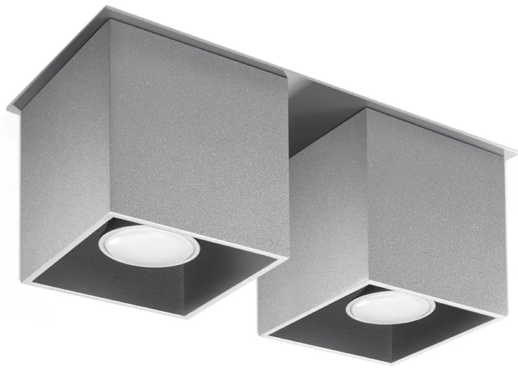 Sollux Lighting Stropní svítidlo QUAD 2 šedé