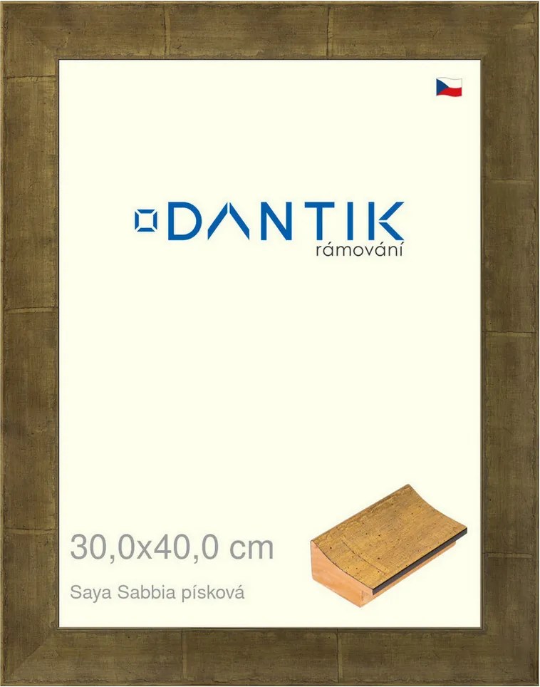 DANTIK rámeček 30x40 | Saya Sabbia písková (Plexi Čiré)