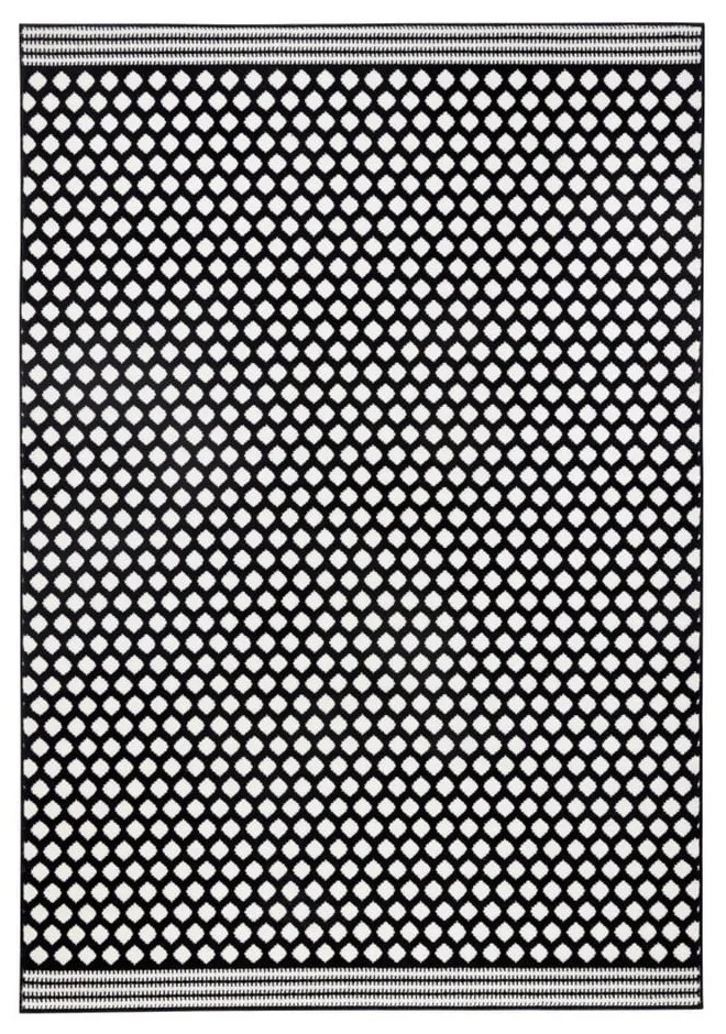 Černobílý koberec Zala Living Spot, 70 x 140 cm