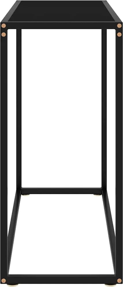 Konzolový stolek černý 80 x 35 x 75 cm tvrzené sklo 322808