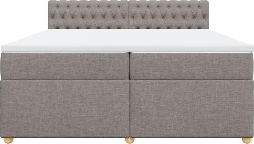 Box spring postel s matrací taupe 200x200 cm textil 3286798