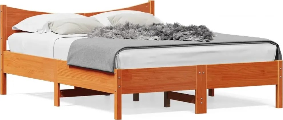 vidaXL Rám postele 120 x 200 cm masivní borovice [844729] Barva: Bílá
