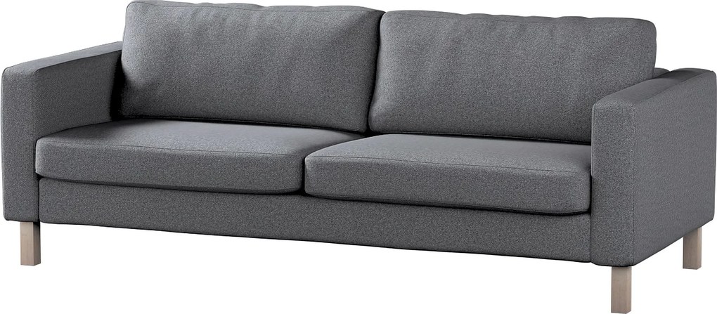 Potah na pohovku IKEA Karlstad, 3-místná, rozkládací barva šedá látka pletený vzor