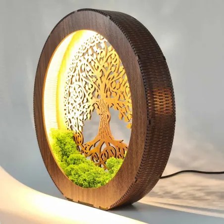 Dřevěná LED lampa Strom života s měchem, Stmívatelná I SENTOP LED0610