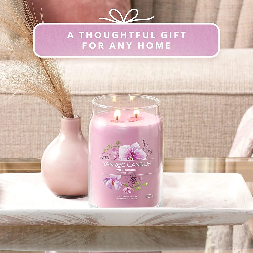 Yankee Candle vonná svíčka Signature ve skle velká Wild Orchid 567g