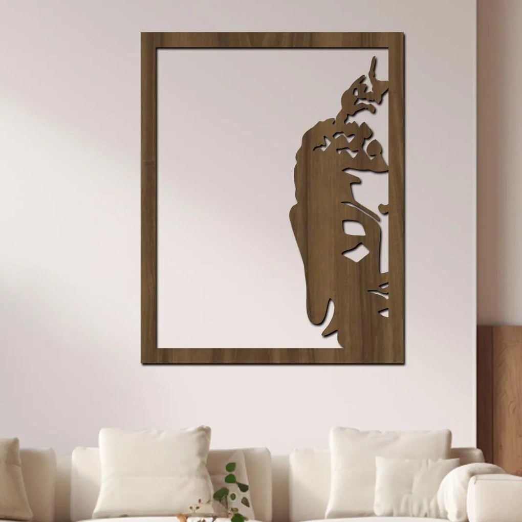 dřevo života Dřevěná dekorace BUDHA BALI Zvolte rozměr (cm): 64x80, Zvolte barvu dekoru: Černá