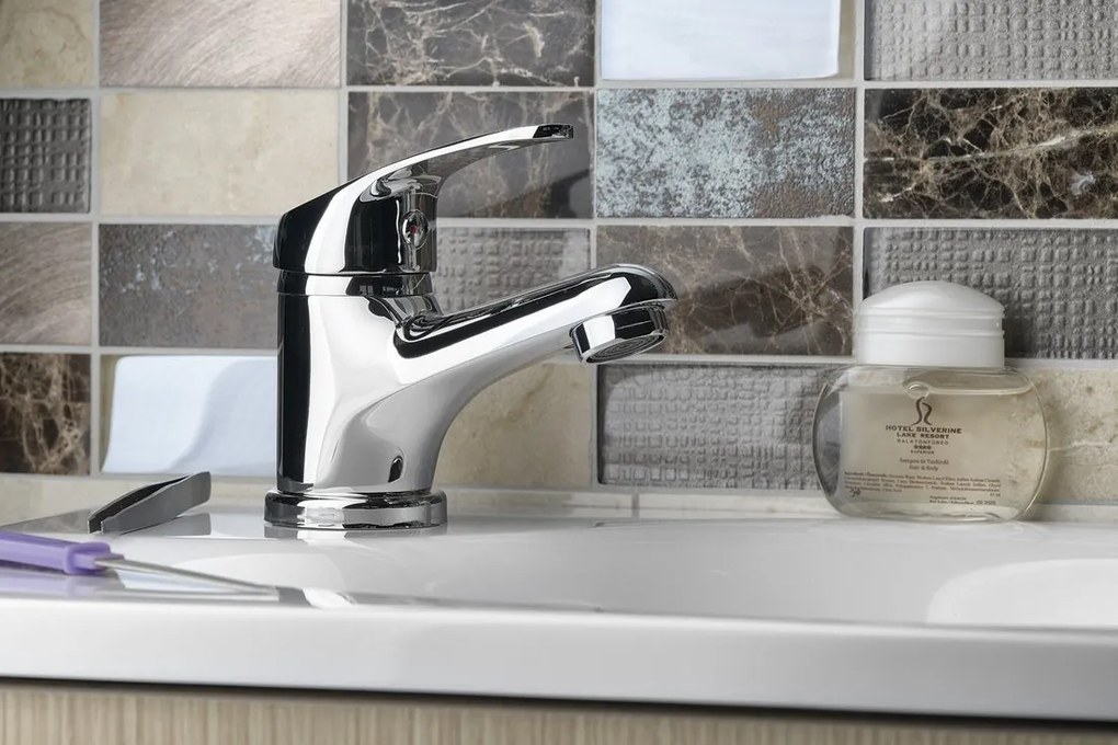 Aqualine, AQUALINE 35 nástěnná baterie, rozteč 100mm, ploché ramínko, chrom, 52021