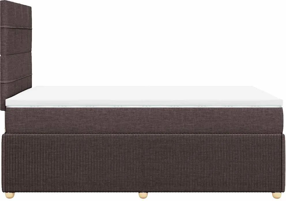 Box spring postel s matrací tmavě hnědá 120x200 cm textil 3294326