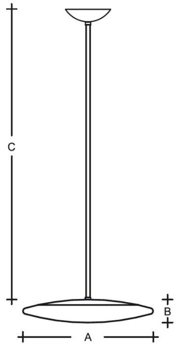 Lucis Závěsné LED svítidlo RONDO, 36W, ⌀550mm Barva: Chrom, Teplota světla: 3000K - teplá bílá, Stmívání, řízení: ON/OFF