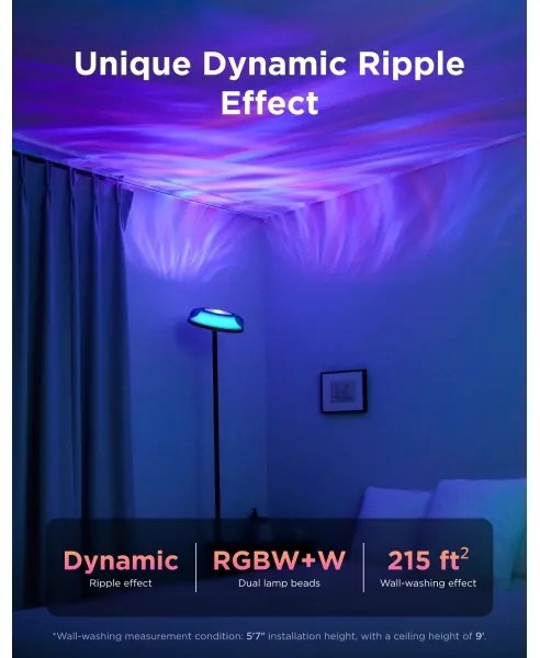 Govee-LED RGBICWW Stmívatelná stojací lampa UPLIGHTER MATTER LED/24W/230V Wi-Fi