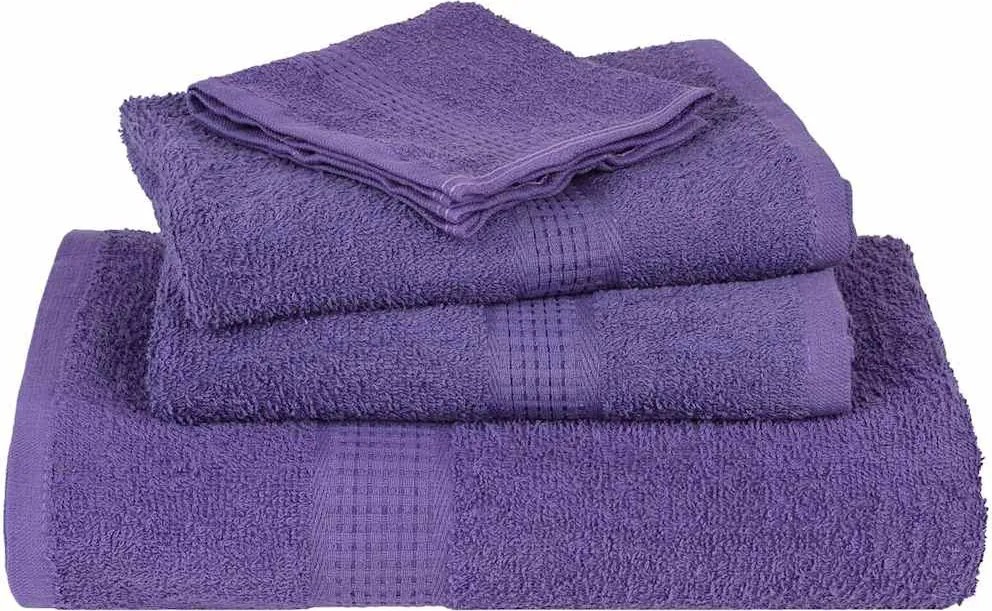 Ručníky pro hosty FROGN 4 ks fialové 30x50 cm 360 g/m² 136876