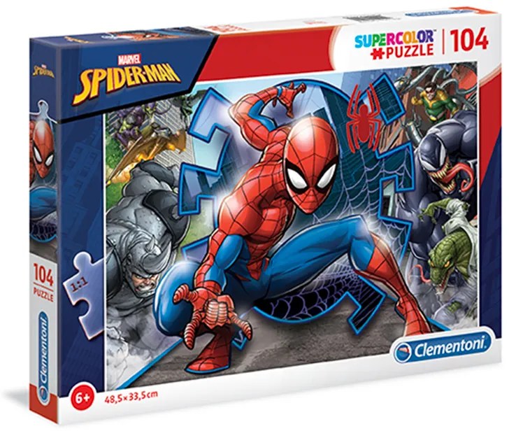 Clementoni - Puzzle Supercolor 104 Spider-Man