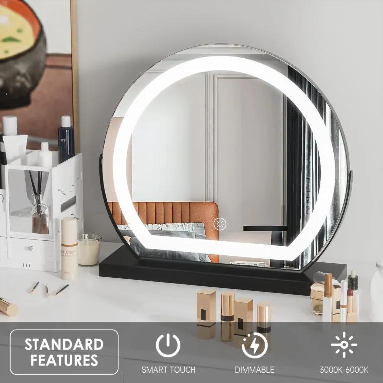 Ireda Stolní LED Zrcadlo s dotykovým ovládáním, 35x40cm