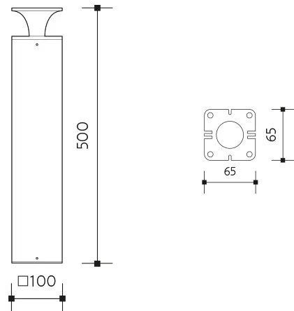 PANLUX Zahradní LED sloupek / svítidlo ORNELA, rez