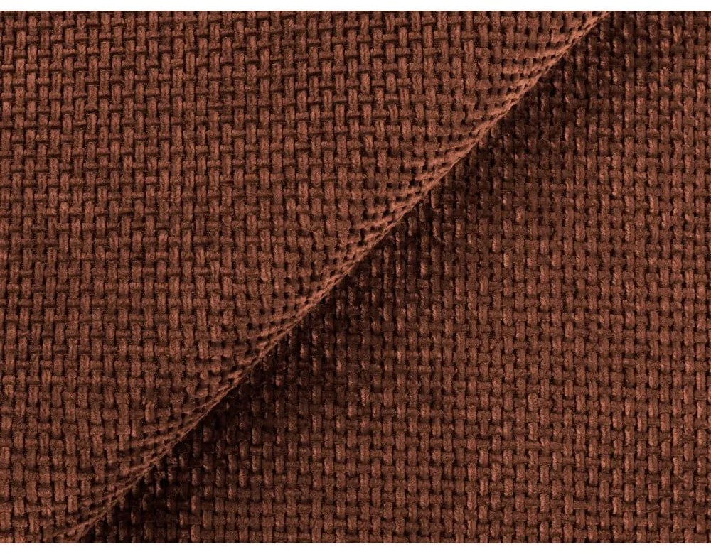 Čalouněná dvoulůžková postel v terakotové barvě s úložným prostorem s roštem 180x200 cm Keoni – Makamii