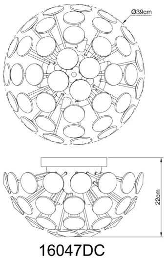 Globo 16047DC - Stropní svítidlo VIRINA 10xG9/7W/230V lesklý chrom pr. 39 cm