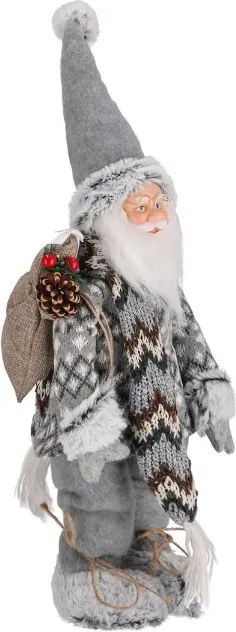 Vánoční dekorace Santa Claus s pytlem 50 cm