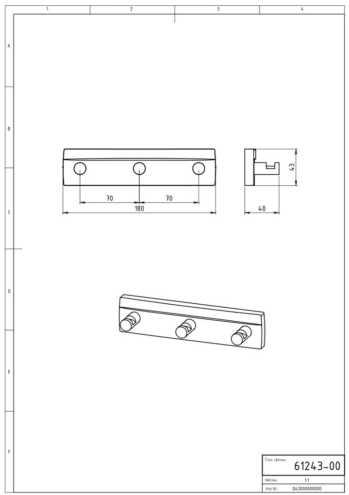 Novaservis - Trojháček Metalia 12 chrom, 0243,0