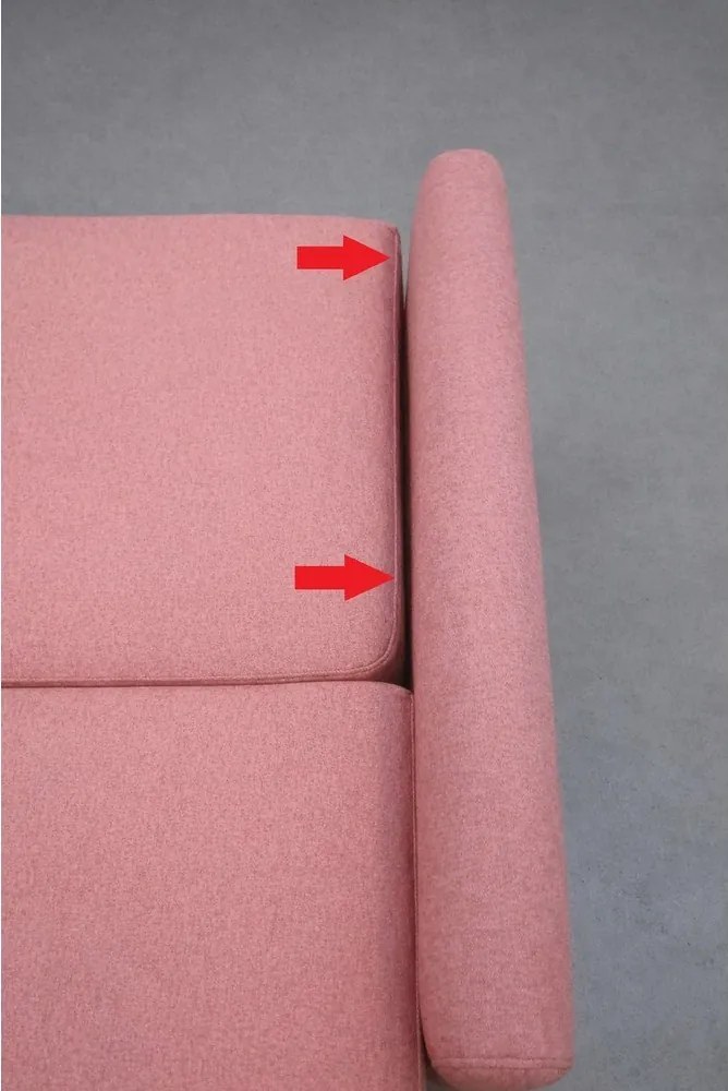 Růžová rozkládací/s úložným prostorem pohovka 214 cm Pop - II. jakost – Bonami Selection