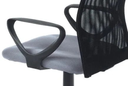 Autronic Kancelářská židle Kancelářská židle, látka MESH šedá / černá, plyn.píst (KA-B047 GREY)