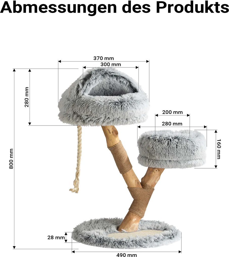 Škrabadlo pro kočky fudajo – 80 cm (64708)