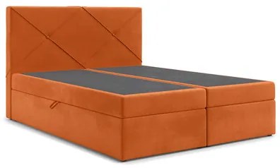 Čalouněná postel VERDE 160x200 cm Oranžová