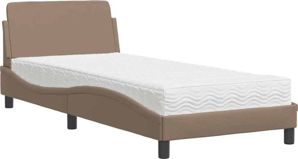 Postel s matrací Dover cappuccino 90 x 190 cm umělá kůže 3208321