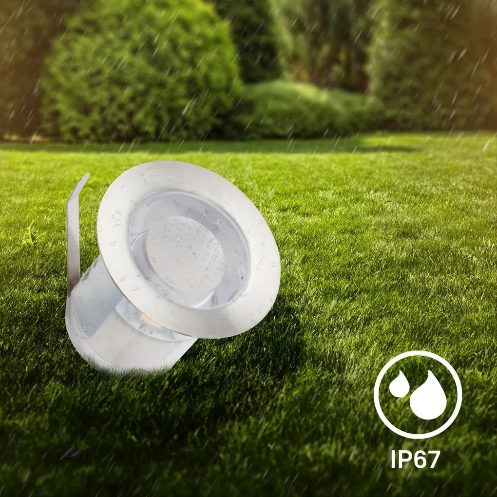 BRI 3913032 CONNECT TO SHINE prodlužovací sada Kebony 3ks LED zapuštěných svítidel do země, IP67 - BRILONER