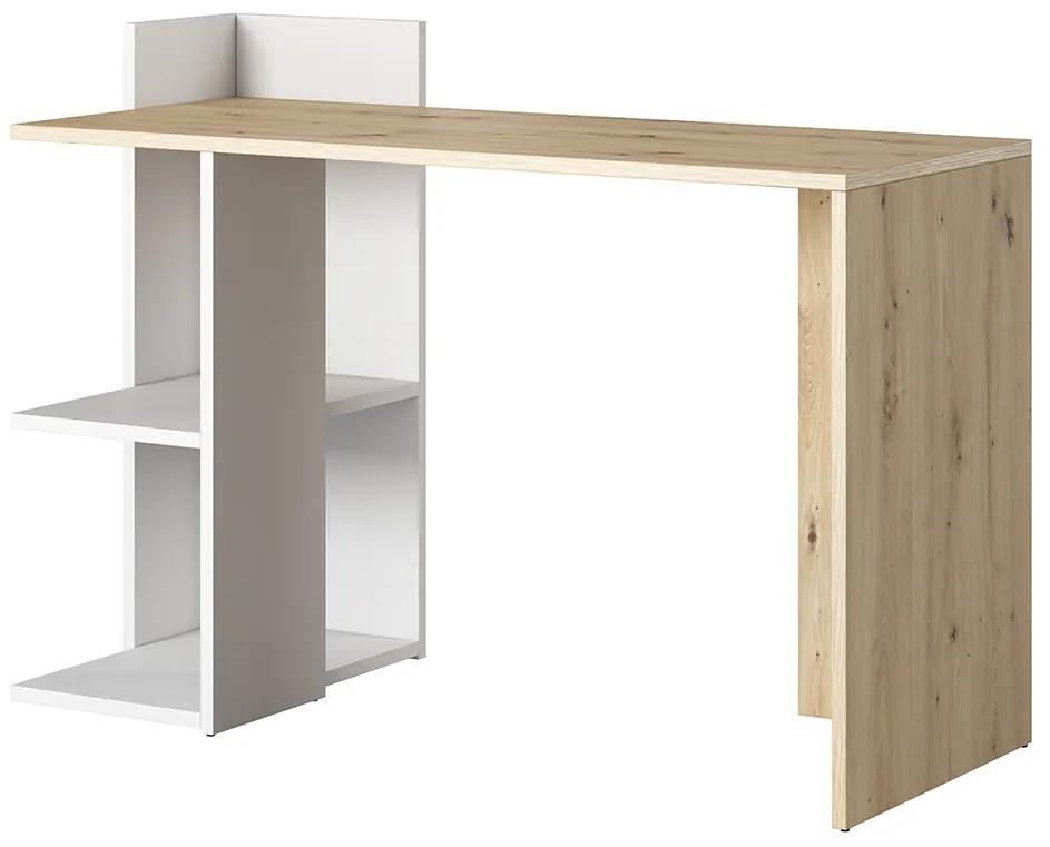 Psací stůl PACO 1, 120x87,5x52, bílá/beton