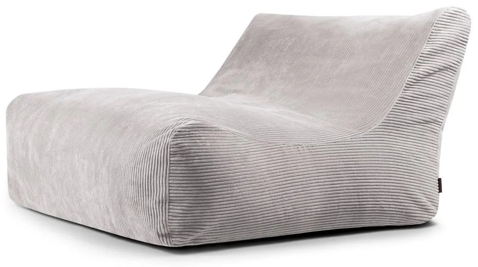 Světle šedý manšestrový sedací vak Sofa Lounge – SLOWDOWN