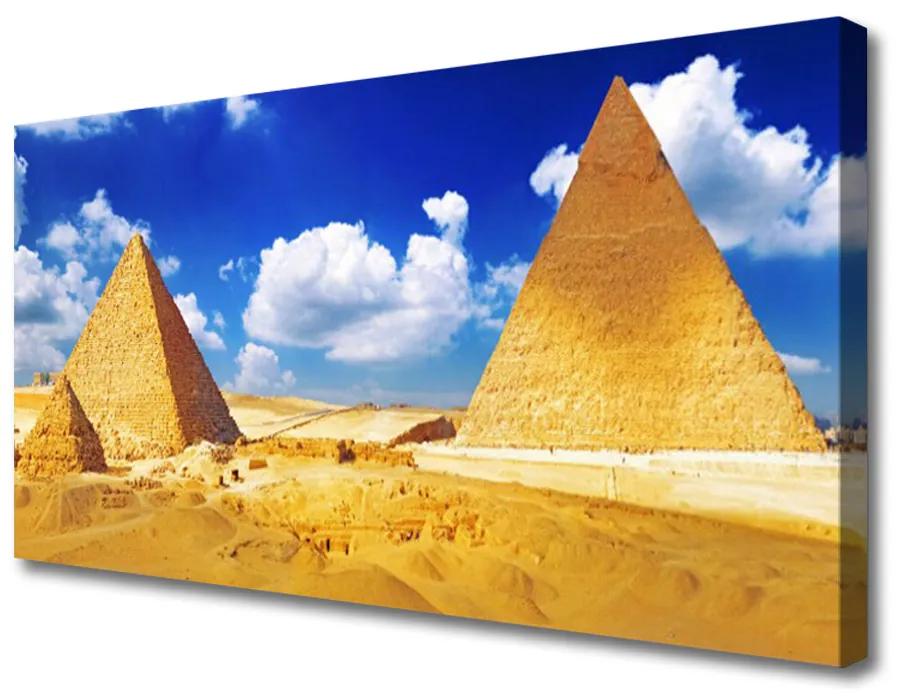 Obraz na plátně Poušť Piramidy Krajina 140x70 cm