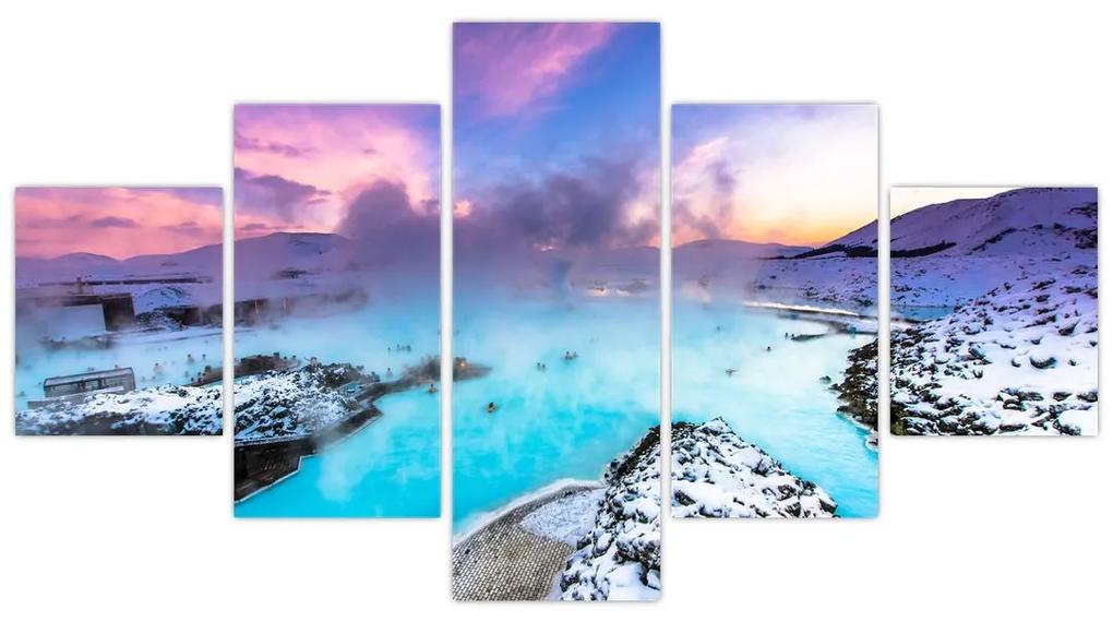Obraz - Modrá laguna na Islandu (125x70 cm)