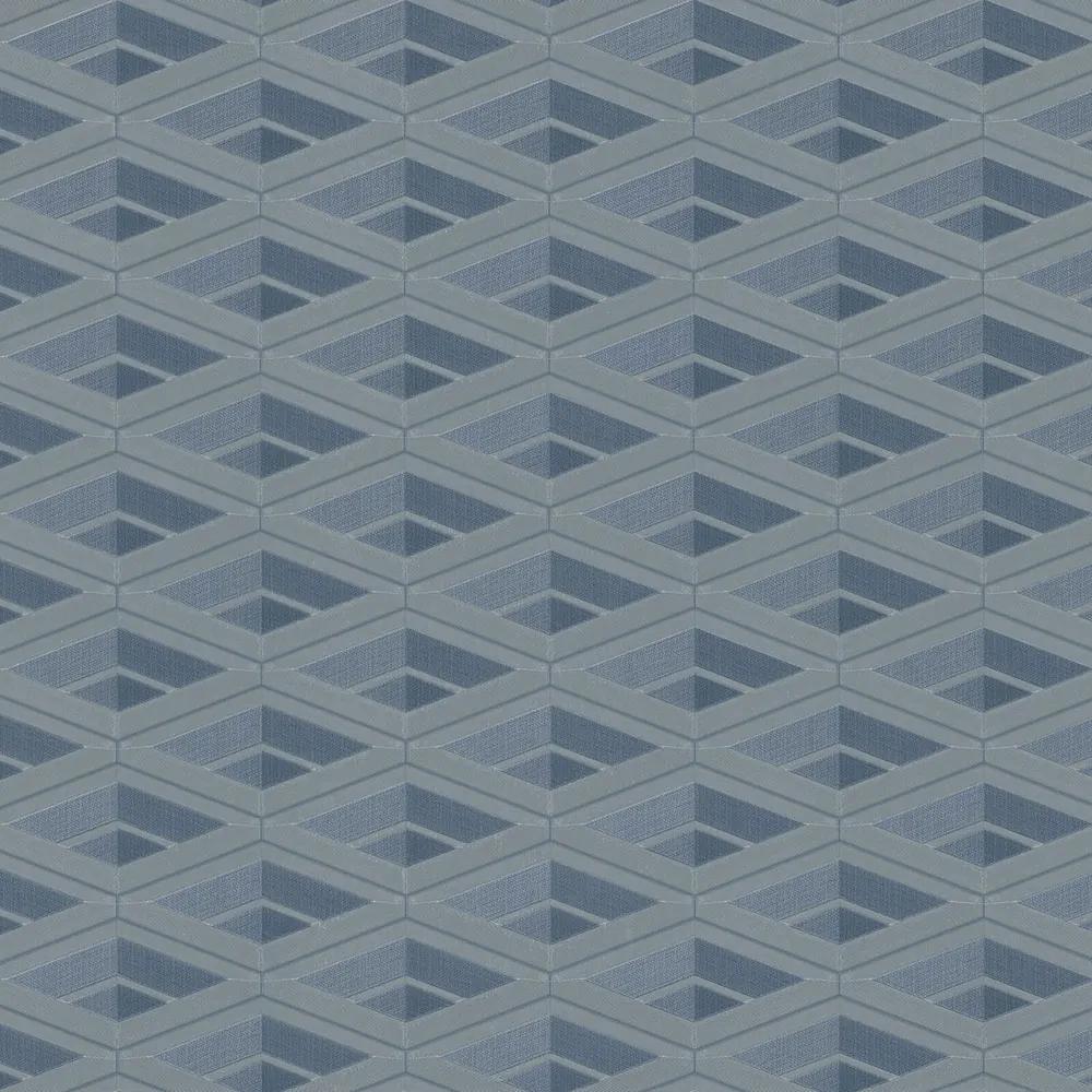 Modro-stříbrná geometrická vliesová tapeta na zeď Z76050, Vision, Zambaiti Parati