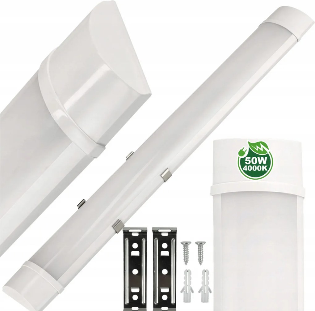 ECOLIGHT LED dílenské svítidlo 150cm - 230V - 50W - IP20 - neutrální bílá