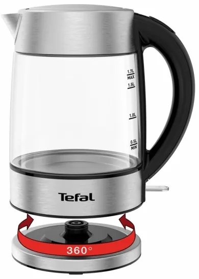 Tefal - Rychlovarná konvice GLASS 1,7 l  2200W/230V chrom