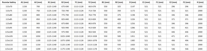 Mexen Mist-F Duo, skládací sprchový kout 115 x 100 cm, čiré sklo, černý profil, 8A6-115L-100P-70-00