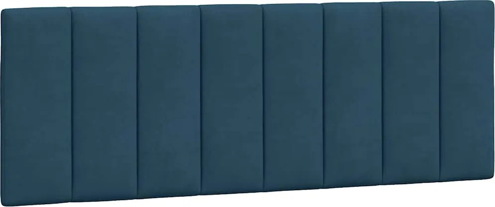 Rám postele bez matrace Hanko modrý 140 x 190 cm samet 3207847