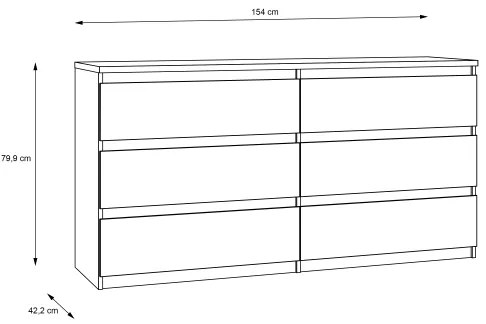 Komoda se zásuvkami MAO dub artisan