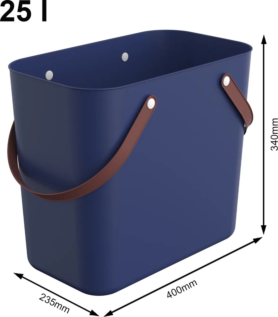 Rotho Nákupní taška, kabelka, plastová MULTIBAG, dl. uši - tm.modrá, 25l