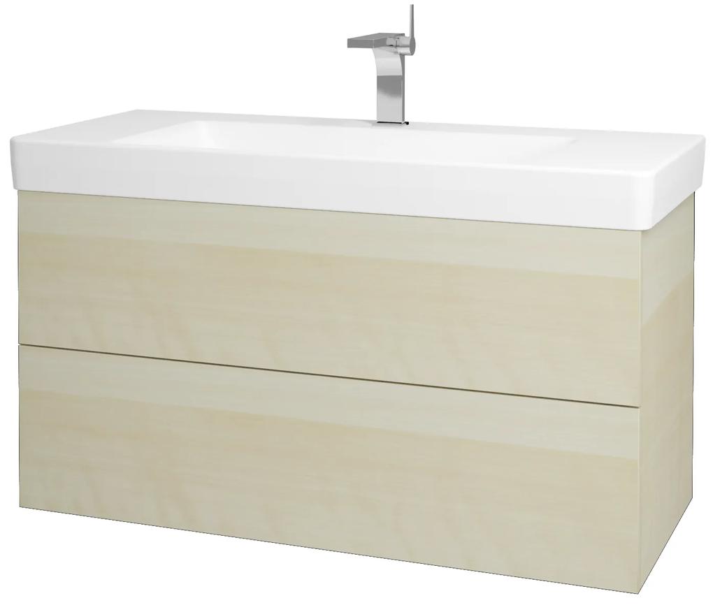Dřevojas Koupelnová skříň VARIANTE SZZ2 105 Varianta: N01 Bílá lesk / D06 Ořech