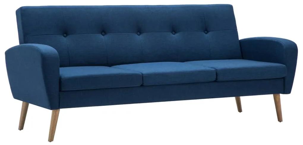 3-místná sedačka textilní polstrování | modrá