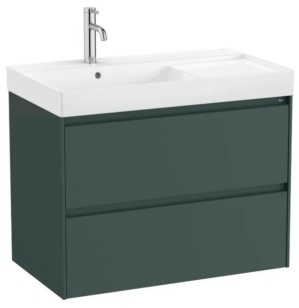 Koupelnová skříňka s umyvadlem Roca ONA 80x64,5x46 cm zelená mat ONA802ZZML