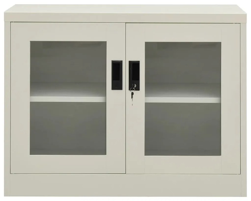 vidaXL Kancelářská skříň světle šedá 90 x 40 x 70 cm ocel