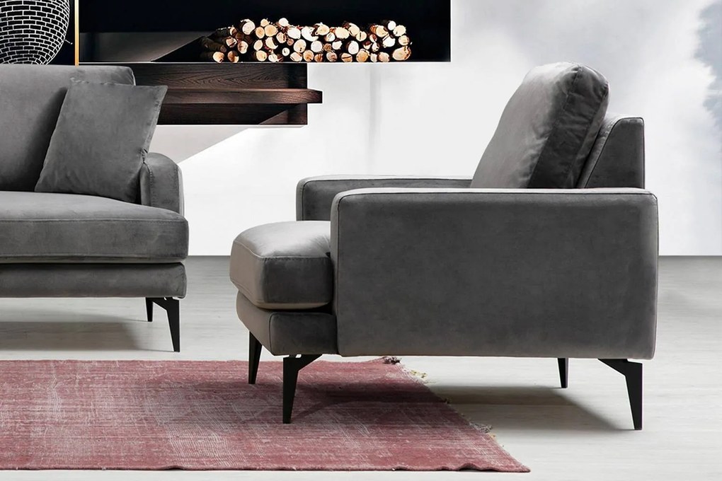 Designové křeslo Fenicia antracitové