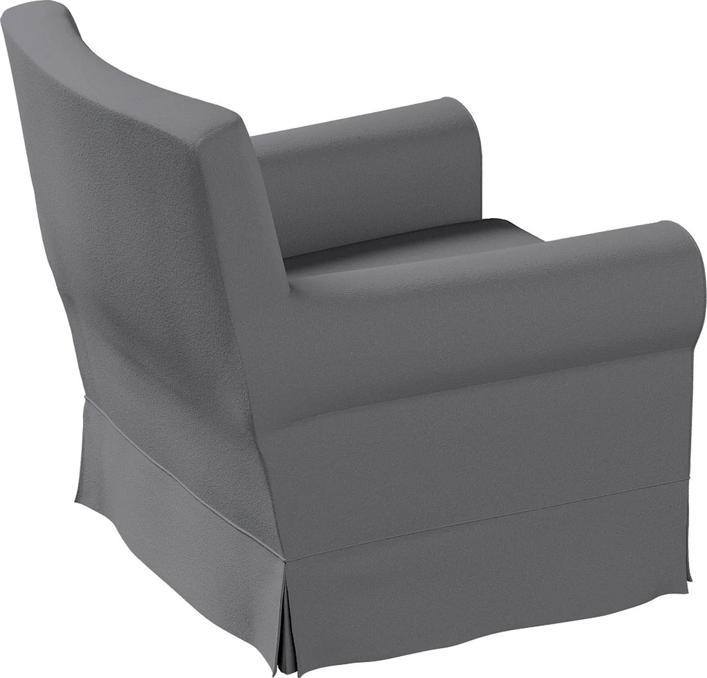 Potah na křeslo IKEA Ektorp Jennylund barva šedá látka pletený vzor