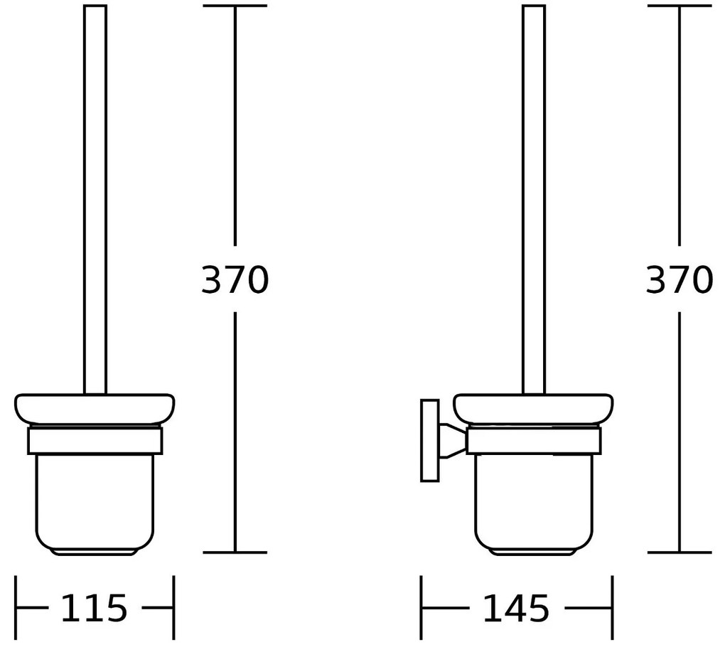 Mexen příslušenství, wc kartáč Rufo, zlatá, 7050950-50