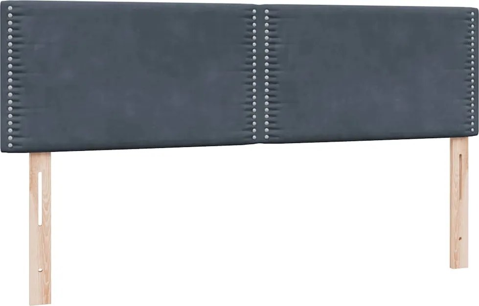 Box spring postel s matrací tmavě šedá 160x210 cm samet 3318034