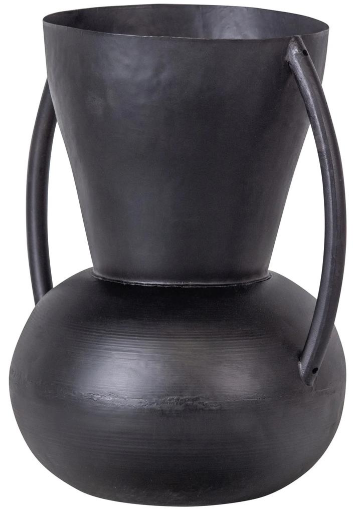WOOOD Váza SIEP kovová černá 44x 35 cm