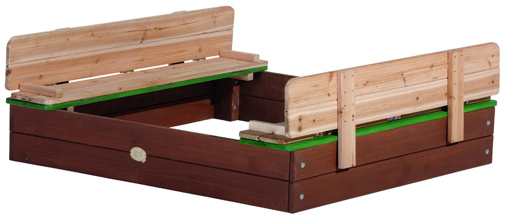 Dřevěné pískoviště s lavičkami a krytem XL Axi