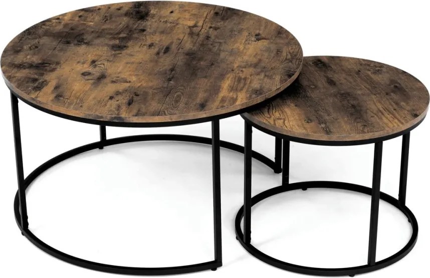 Konferenční stolek 80x80x45cm AF-3002 OLW, mdf, old wood